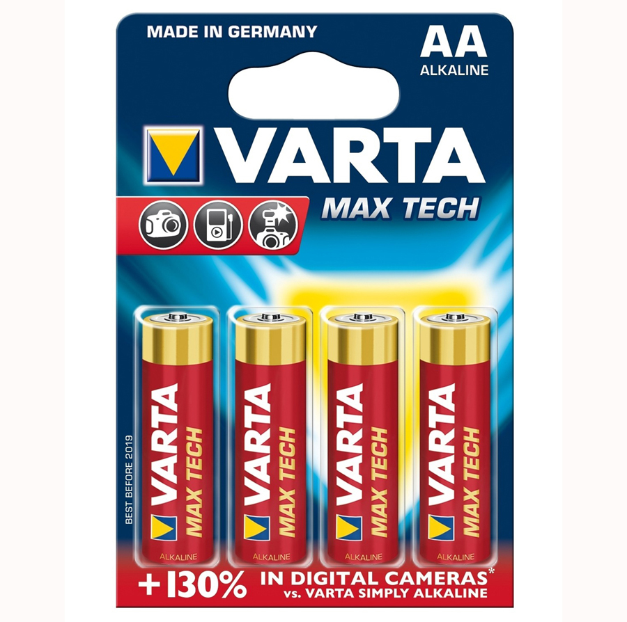 Confezione 4 batterie stilo aa varta 4706101404 | Batterie e ...